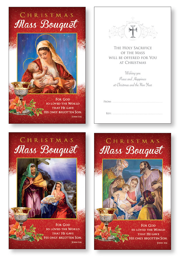 Christmas Mass Bouquet Card (9911) — St. Rita's Shop
